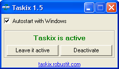 Reorder buttons in Windows taskbar with Taskix